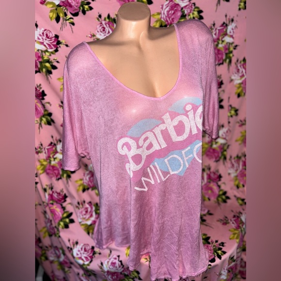 Wildfox | Tops | Wildfox Malibu Barbie Pink Oversized Sheer Top Bikini ...